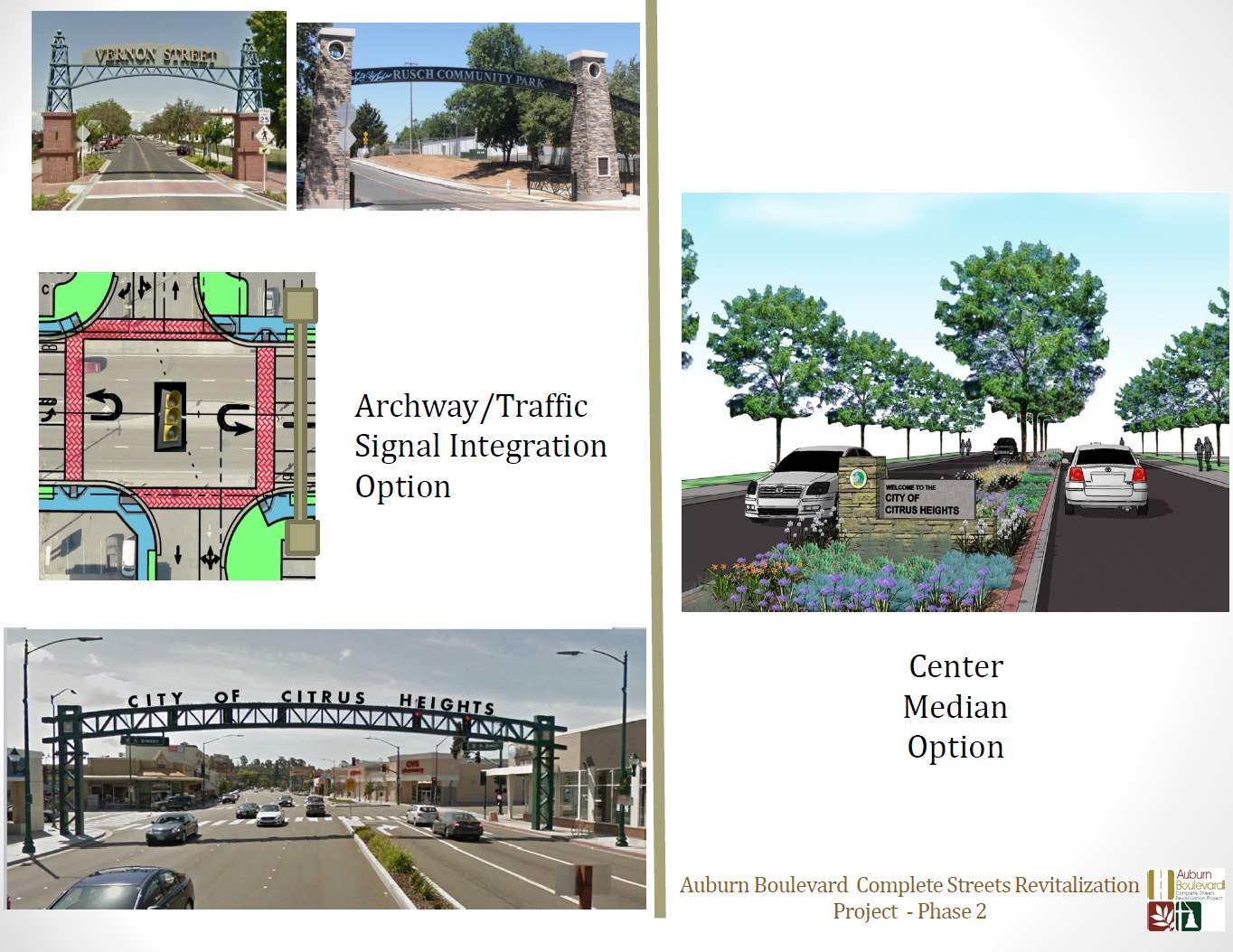 Slide image: Auburn Blvd gateway sign options – Citrus Heights Sentinel