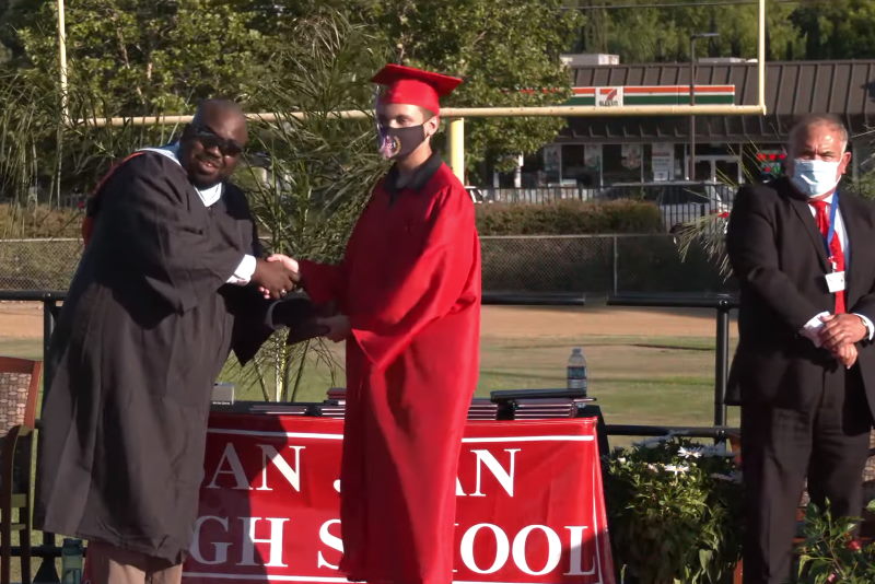 San Juan High School holds first in-person graduation since start of ...